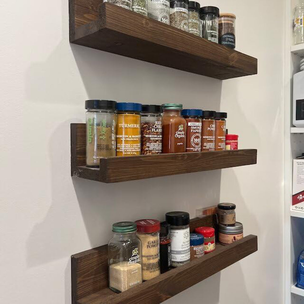 Floating Spice Shelves